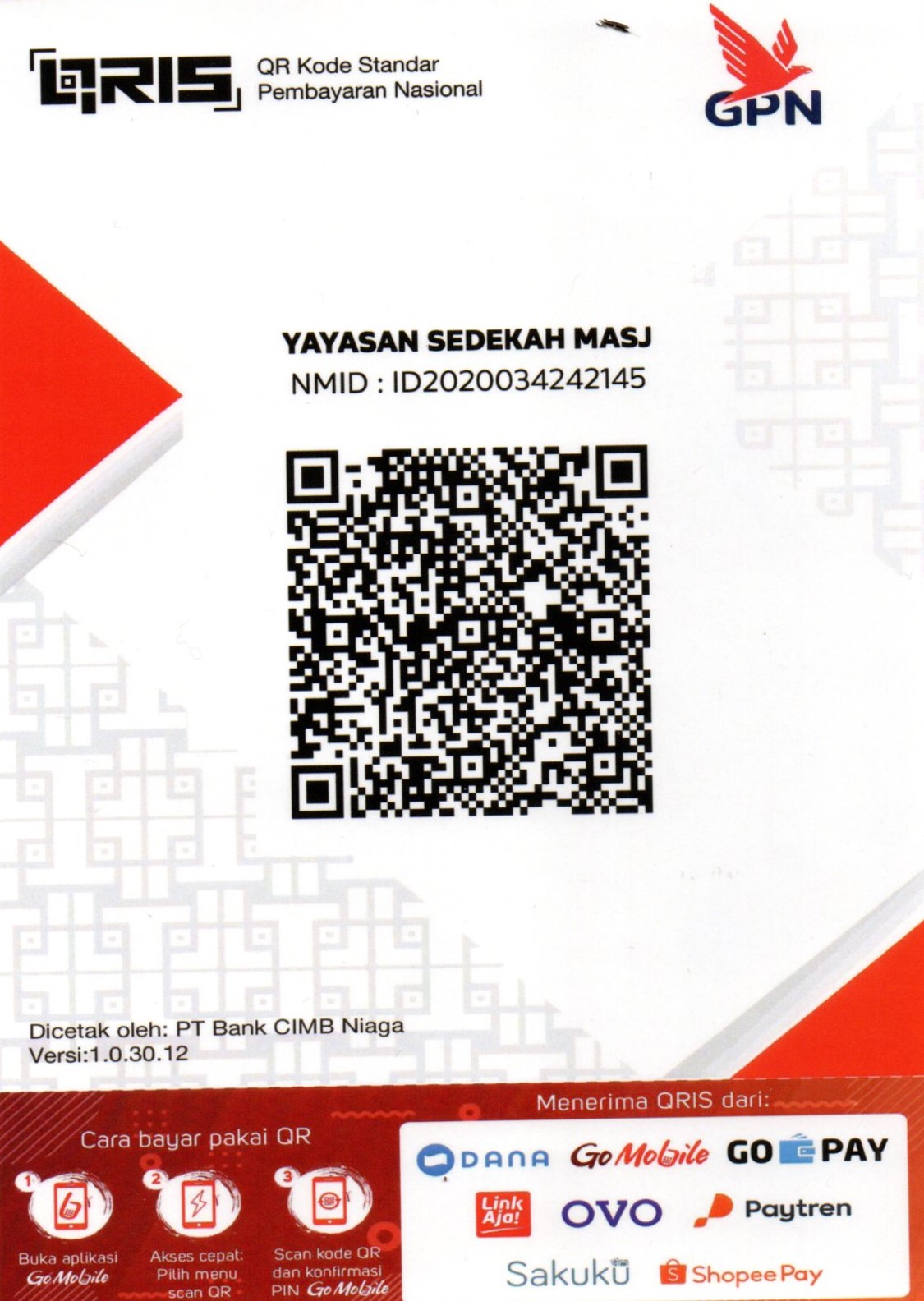 qris – Yayasan Sedekah Masjid